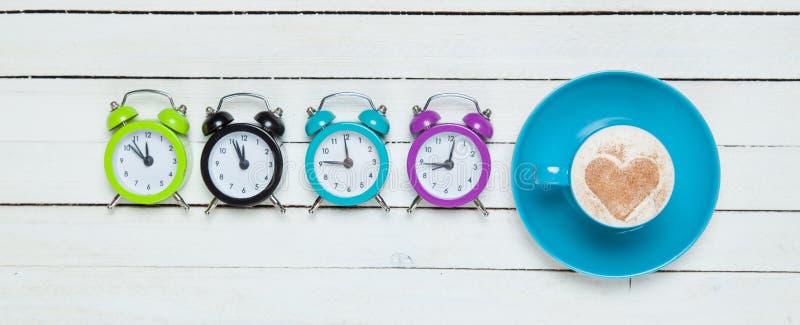 Clock and cup stock photo. Image of school, number, countdown - 46348624