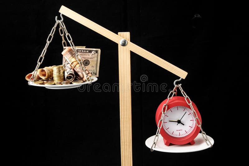 Clock and Currency Time is Money Concept Stock Image - Image of time ...