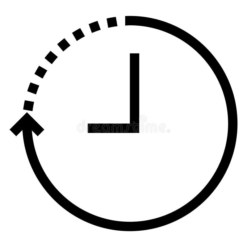 Clock Cycle Icon in Line Style with Arrows, Clock Hand. Clock Cycle ...