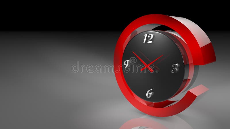 Clock in 3D illustration stock illustration. Illustration of europe ...