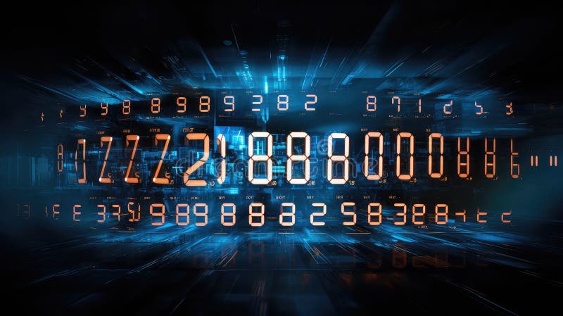 Clock data light stock illustration. Illustration of numbers - 361255131