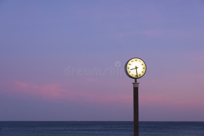 Clock at dawn stock image. Image of watch, alert, analog - 266278533