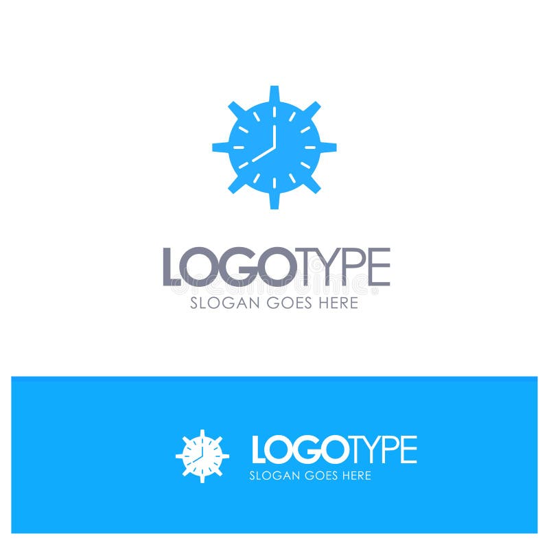 Clock, Deadline, Time, Timepiece, Timing, Watch, Work Blue Solid Logo ...