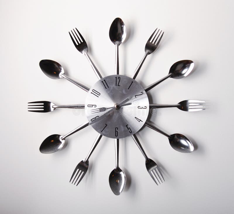 Clock design stock image. Image of dinner, clock, nourishment - 23916747