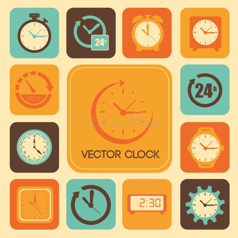 Clock design stock vector. Illustration of finish, movement - 32393192