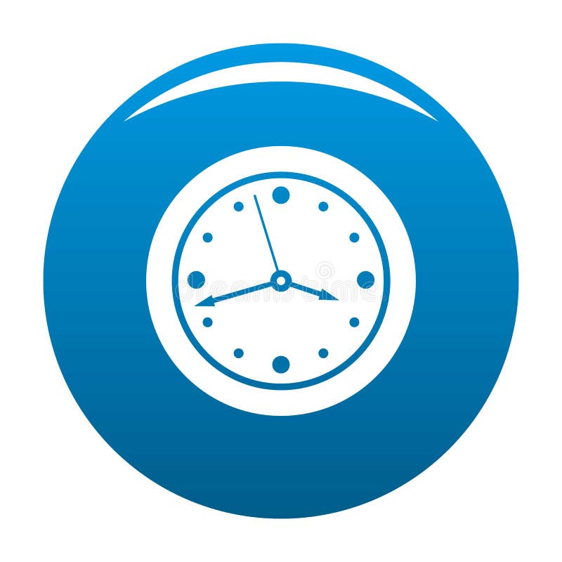 Clock Design Icon Blue Vector Stock Vector - Illustration of isolated ...