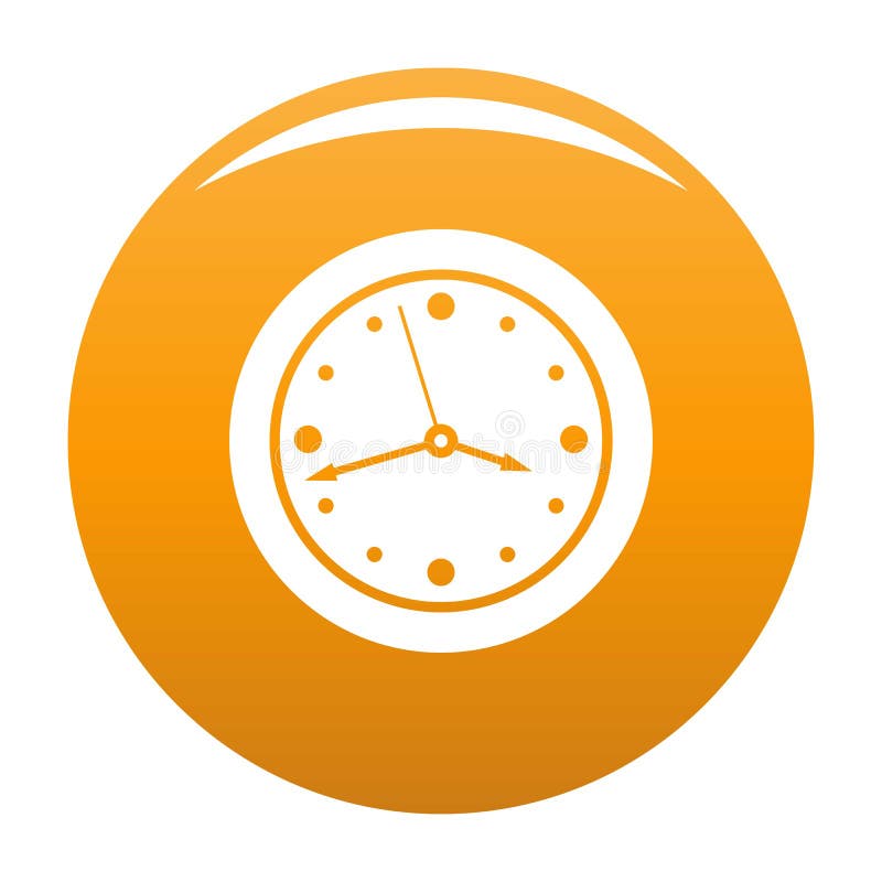 Clock design icon orange stock illustration. Illustration of minimalism ...