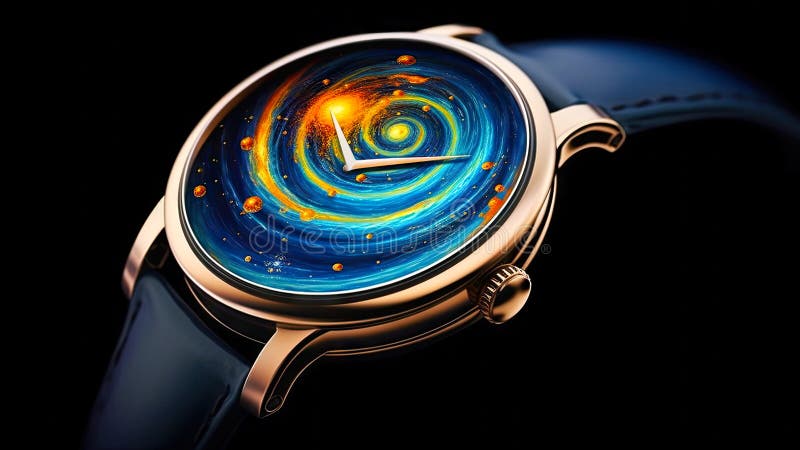 Clock Design: Infinity of Time. Elegant Wristwatches Stock Illustration ...