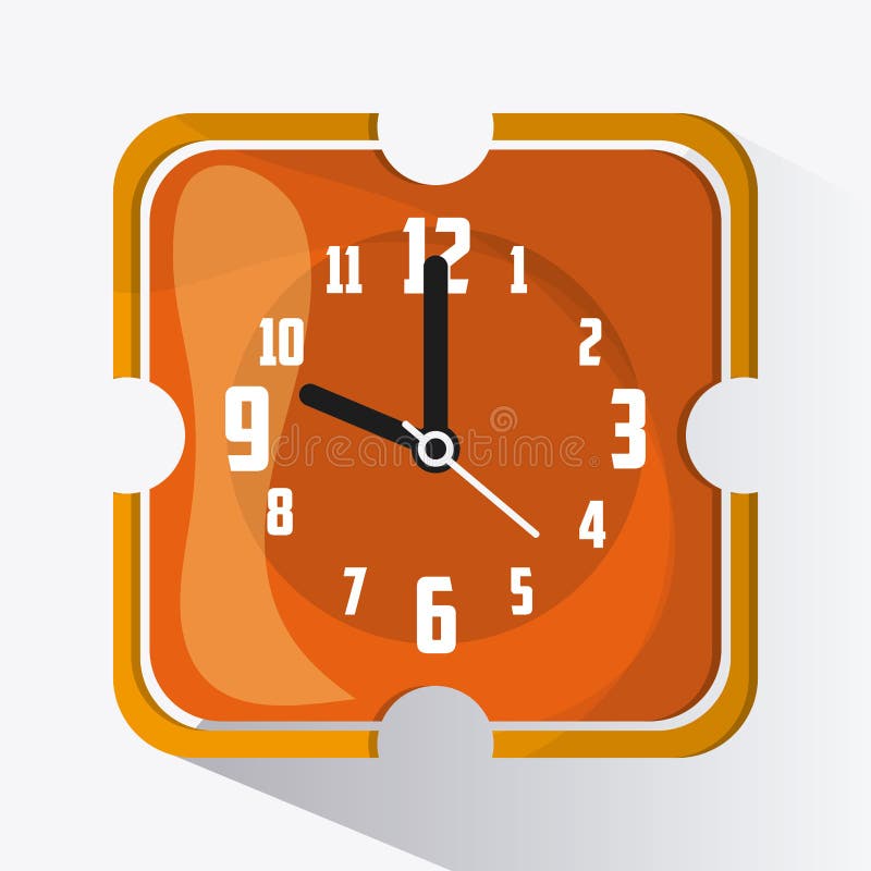 Clock Design. White Background. Time Concept, Vector Illustration Stock ...