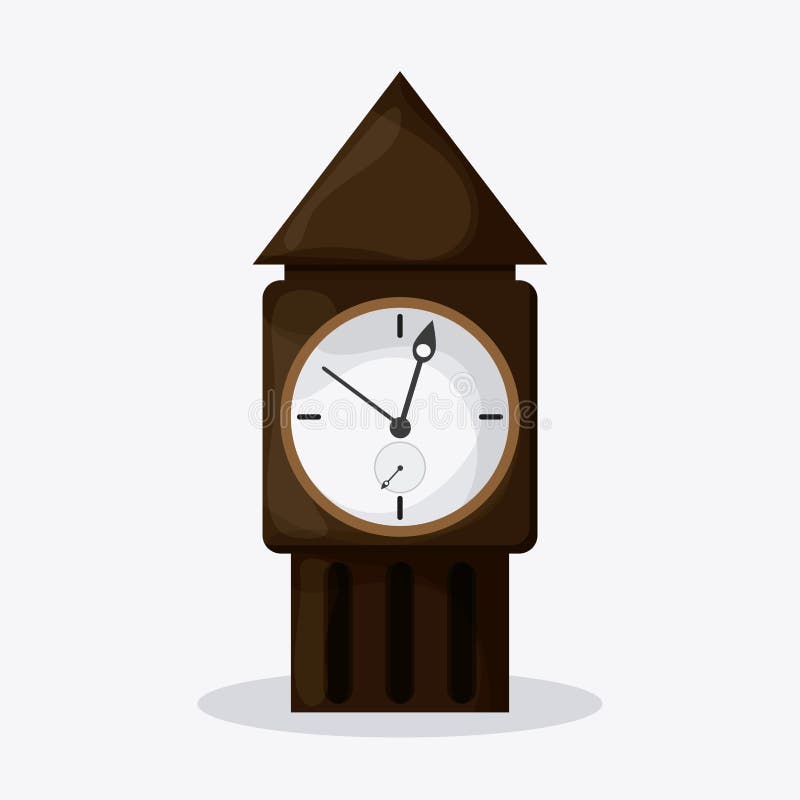 Clock Design. White Background. Time Concept, Vector Illustration Stock ...