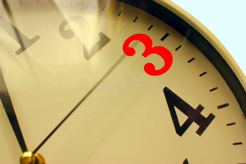 Clock - Desktop or Wall, Hour Dial, Minute Hand Stock Image - Image of ...