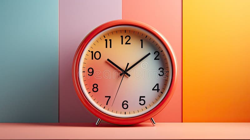 Clock with Dial with Arrows, Alarm Clock, Time and Punctuality Stock ...