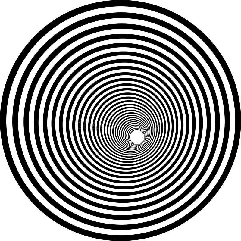 Clock Dial Concentrical Circles Target Wirl Perspective Illusion Stock ...