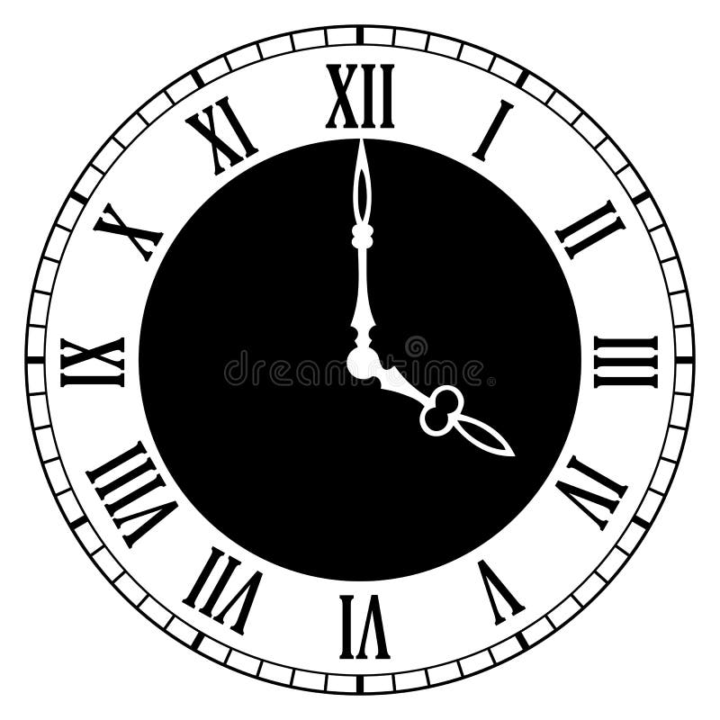 Clock Dial Face Vector Illustrations Set Stock Vector - Illustration of ...