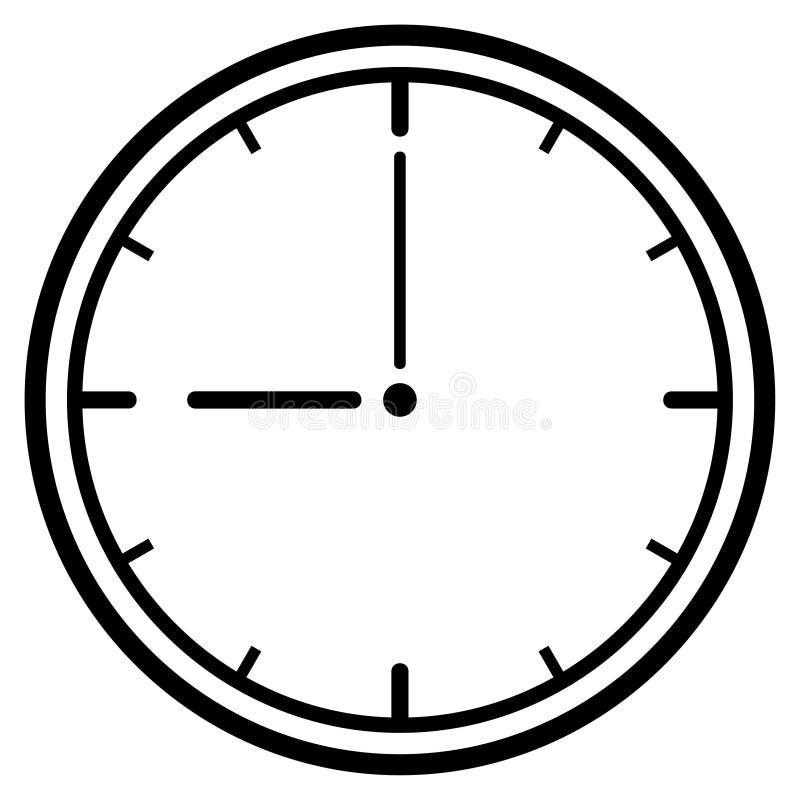 Vector Clock Dial stock vector. Illustration of quartz - 3477952