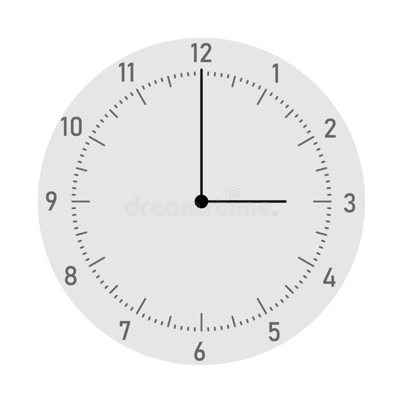 Clock Dial Vector. Precise and Simple Design, Minimalist Style, Black ...