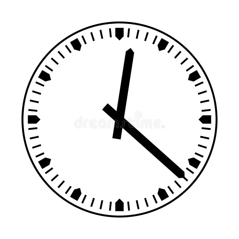 Clock Dial Vector. Precise and Simple Design, Minimalist Style, Black ...