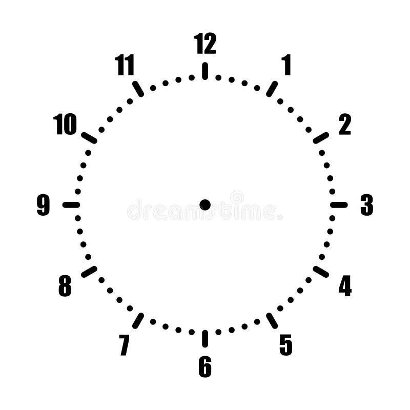 Clock Dial Vector. Precise and Simple Design, Minimalist Style, Black ...