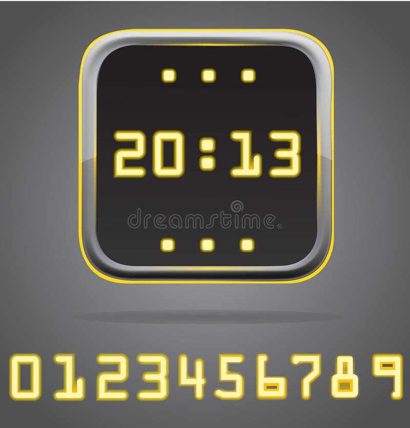 Clock Digital Icon Detailed Vector Illustration Stock Vector ...