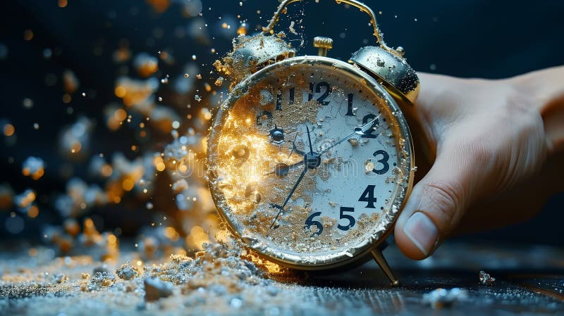 The Clock Disintegrating in the Hand Symbolizing Irretrievably Lost ...