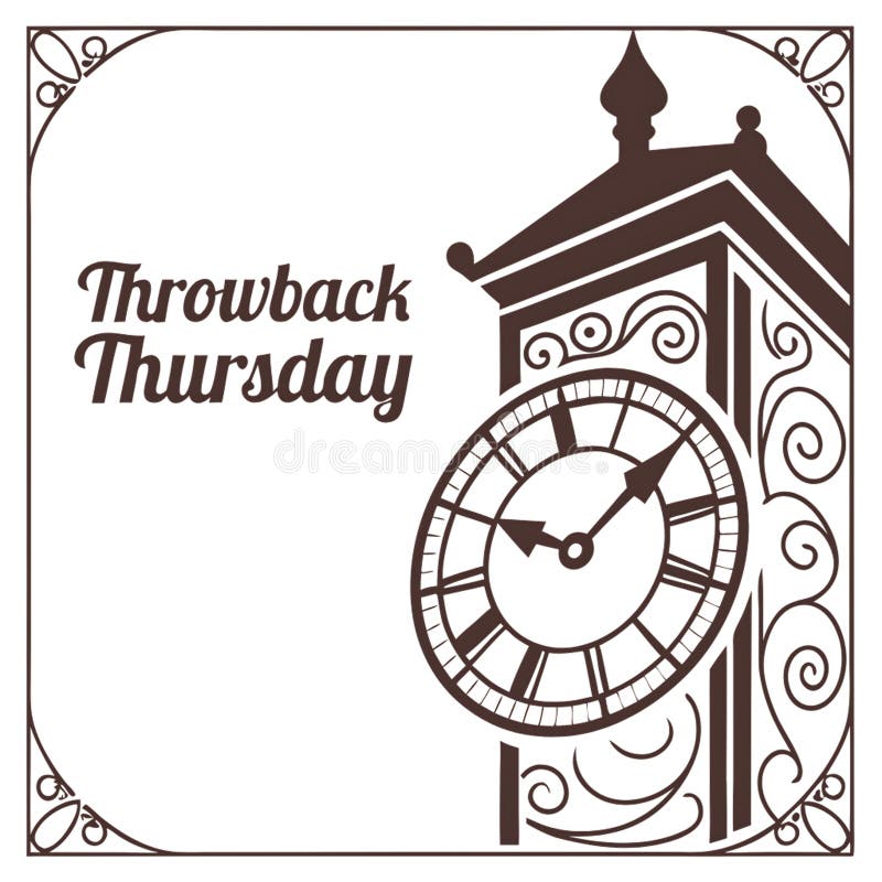 Clock Displaying Throwback Thursday Along with Intricate Design ...