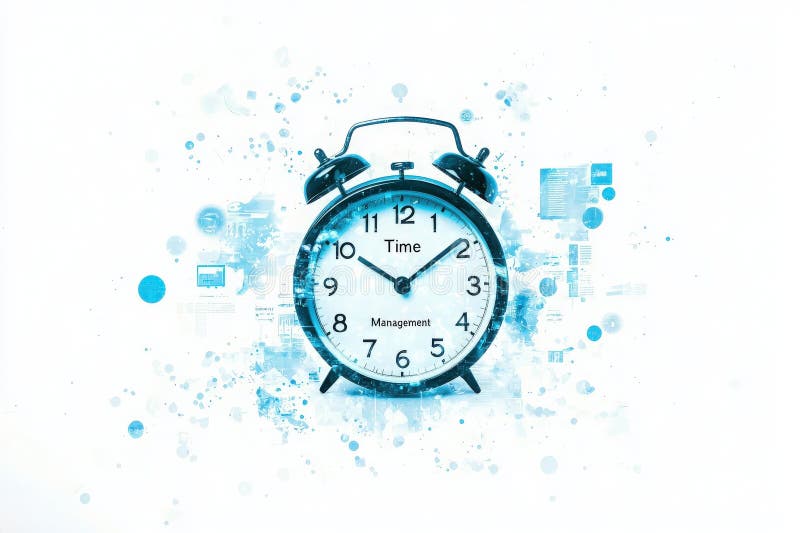 Clock Representing Time Management Concepts in a Creative Design Stock ...