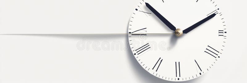 Clock Displaying Time with Roman Numerals and Minimalist Design on a ...