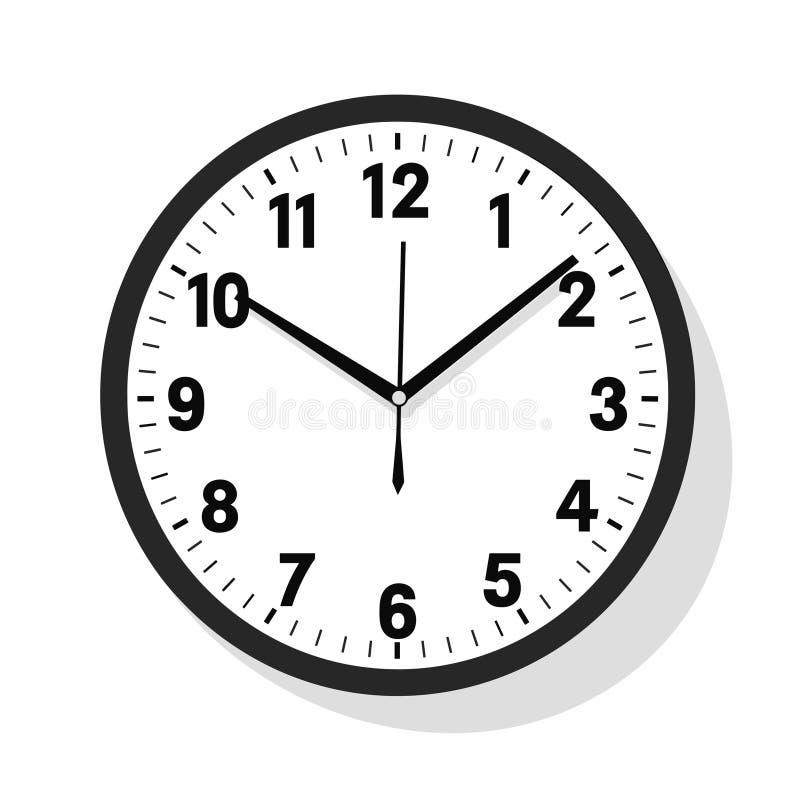Clock Displaying the Time at Ten O Clock with Clear Numeric Markings ...
