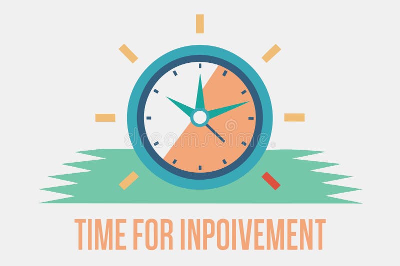 A Clock Displaying the Words Time for Improvement, Symbolizing the Need ...