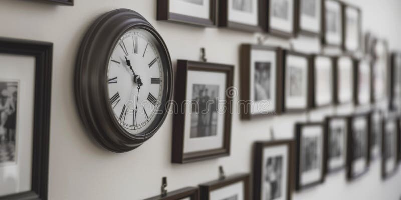 A Clock that Displays Memories instead of Time Stock Illustration ...