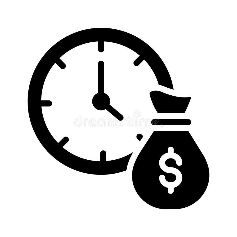 Clock and Dollar Sign Symbolizing the Value of Time Stock Illustration ...