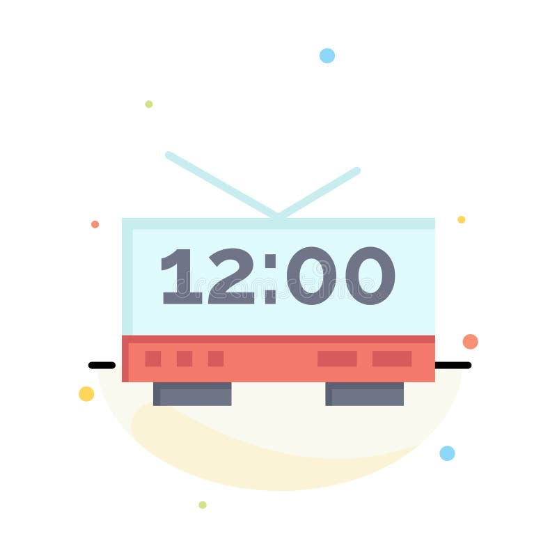 Clock, Electric, Time, Machine Abstract Flat Color Icon Template Stock ...