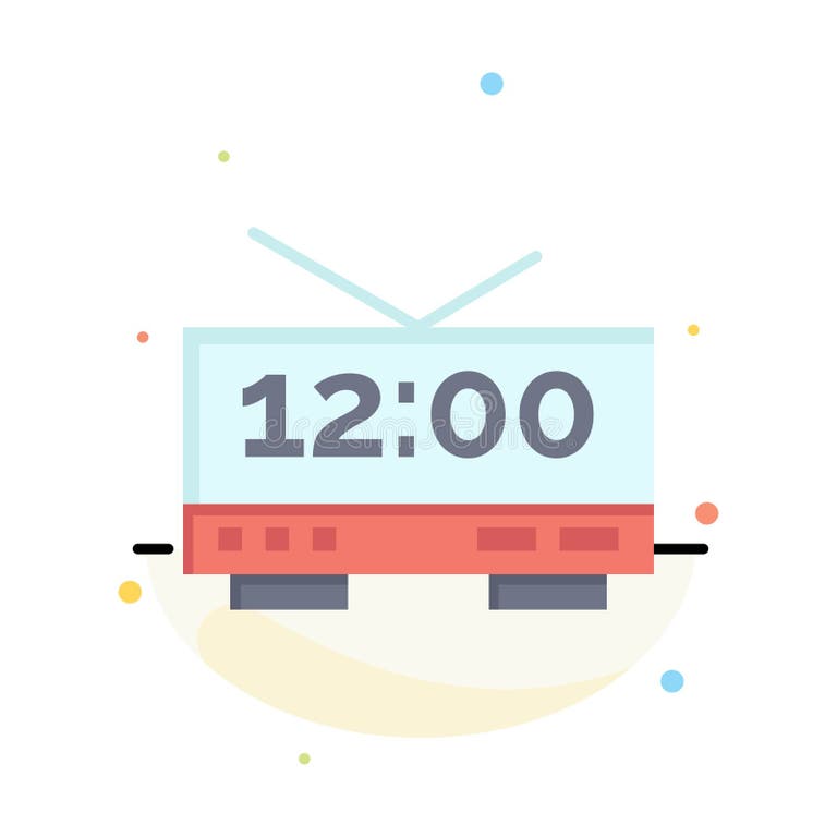 Clock, Electric, Time, Machine Abstract Flat Color Icon Template Stock ...