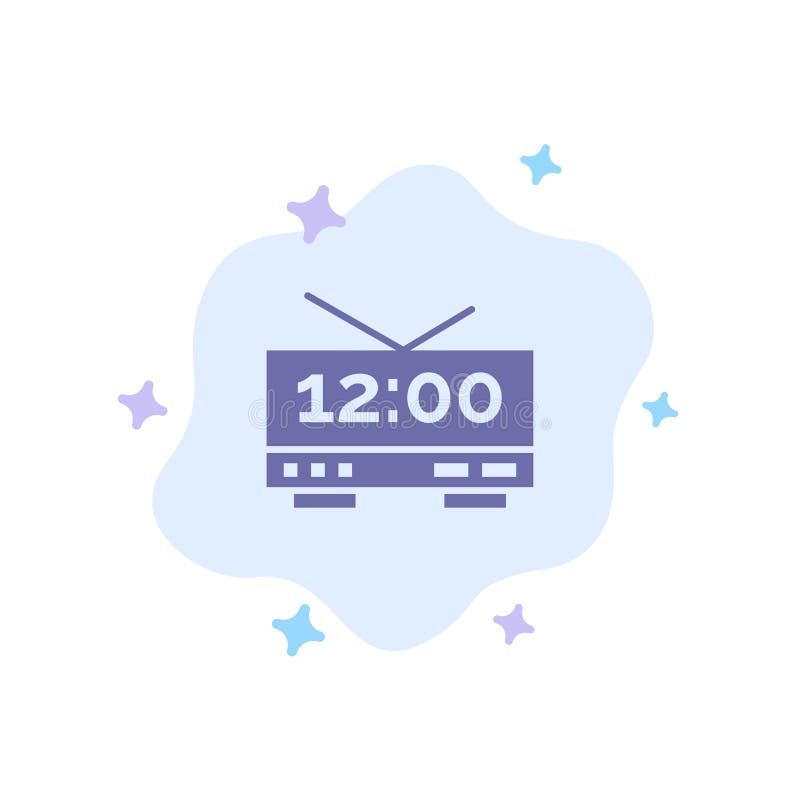 Clock, Electric, Time, Machine Blue Icon on Abstract Cloud Background ...