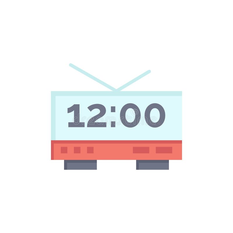 Clock, Electric, Time, Machine Flat Color Icon. Vector Icon Banner ...