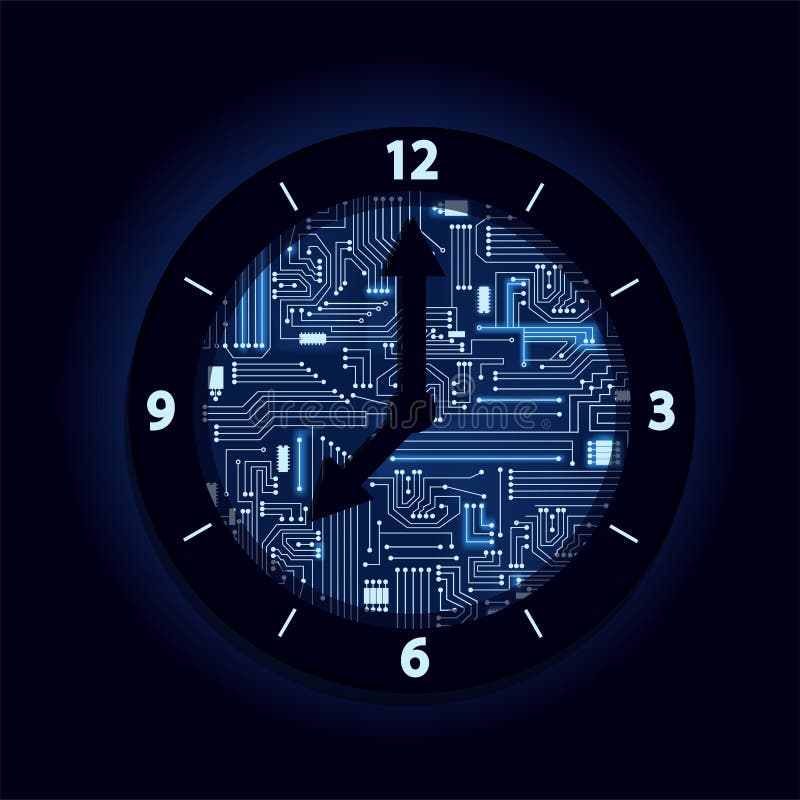 Circuit Clock Stock Illustrations – 1,058 Circuit Clock Stock ...