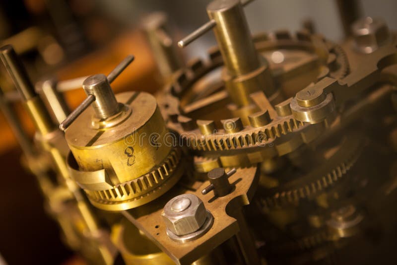 Clock Engine and Gear, Business Concept Team, Teamwork. Stock Image ...