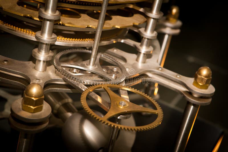 Clock Engine and Gear, Business Concept Team, Teamwork. Stock Image ...