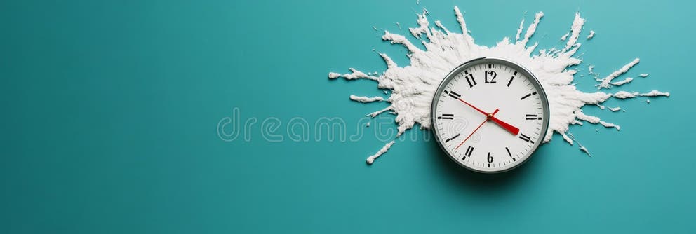 Clock Exploding with Time Management Stress Concept Stock Photo - Image ...