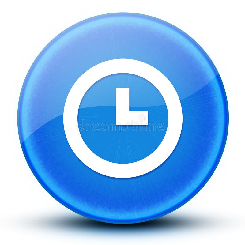 Clock Eyeball Glossy Elegant Blue Round Button Abstract Stock ...