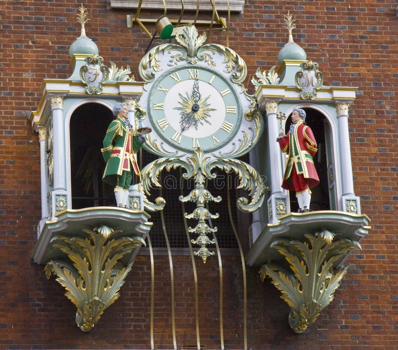 Building Facade Old Clock