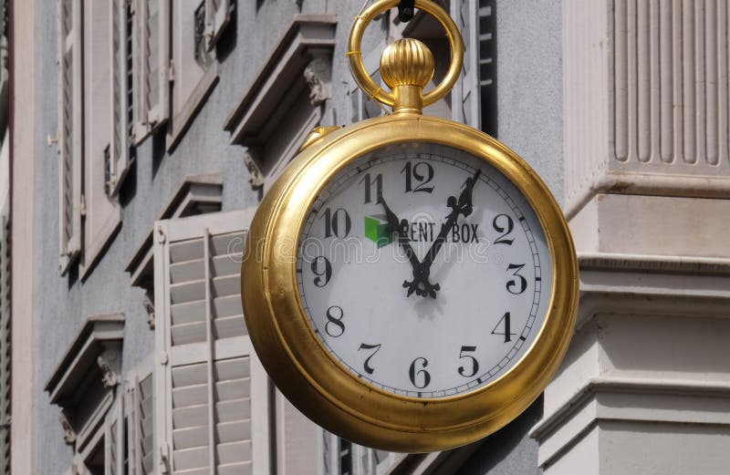 Clock on the Facade in Lucerne Editorial Photography - Image of culture ...