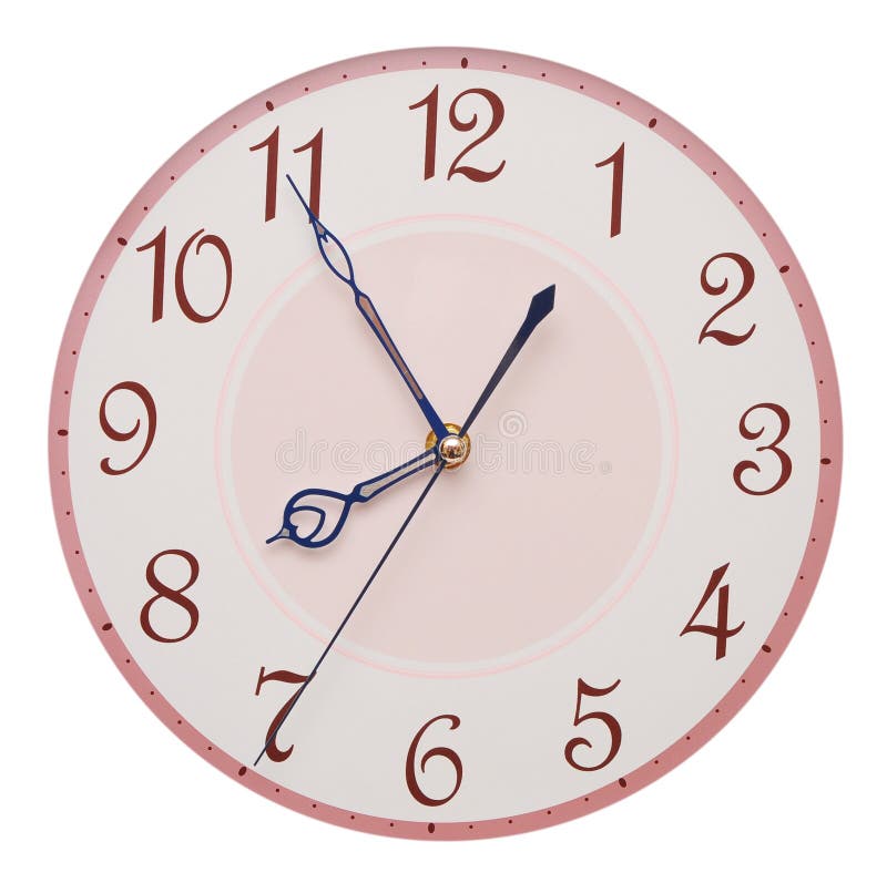 Red clock face stock illustration. Illustration of outline - 32992721
