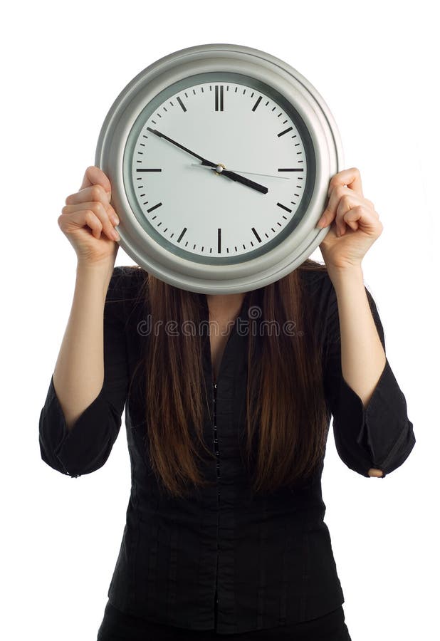Clock Face stock photo. Image of minute, office, businesswoman - 6555144