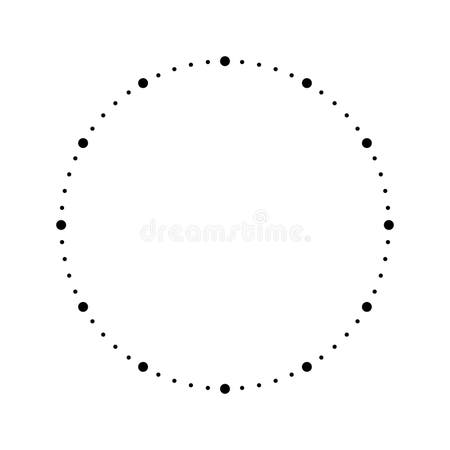 Clock Face. Blank Hour Dial. Dots Mark Minutes and Hours Stock Vector ...