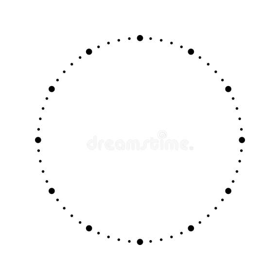 Clock Face. Blank Hour Dial. Dots Mark Minutes and Hours Stock Vector ...