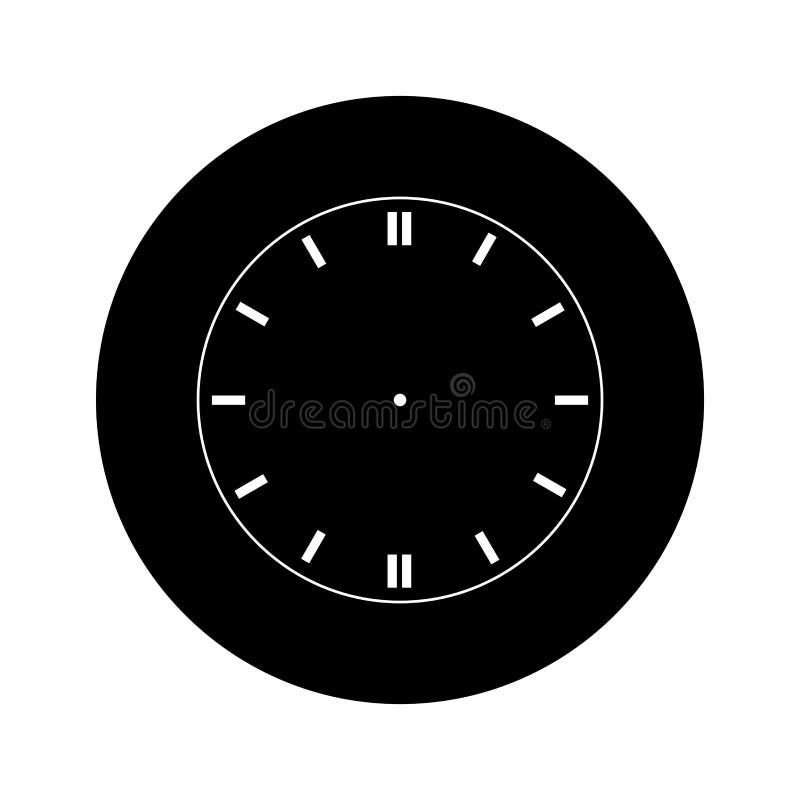Blank Wall Clock Face Vector on White Background Stock Vector ...