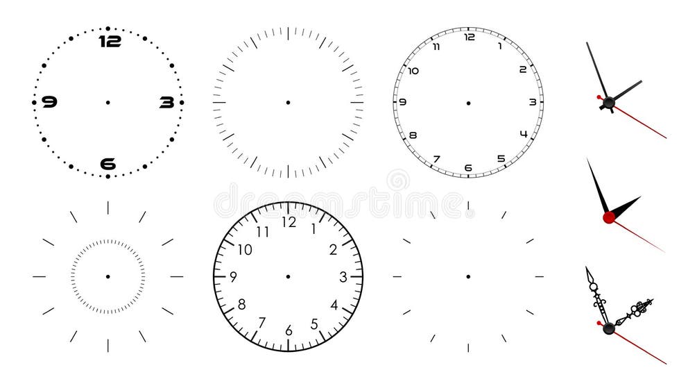 Blank Circle Clock Face Stock Illustrations – 892 Blank Circle Clock ...