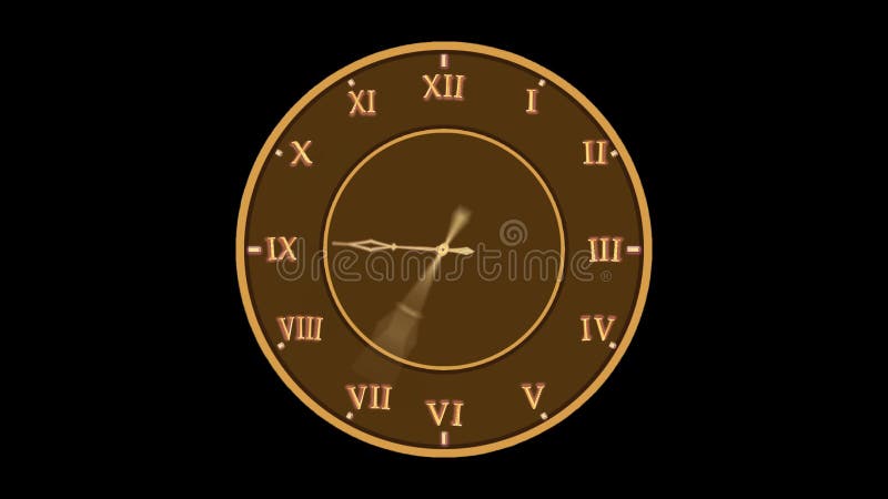 The Clock Face is Brown, the Roman Numerals are 11 O Clock, the Hands ...