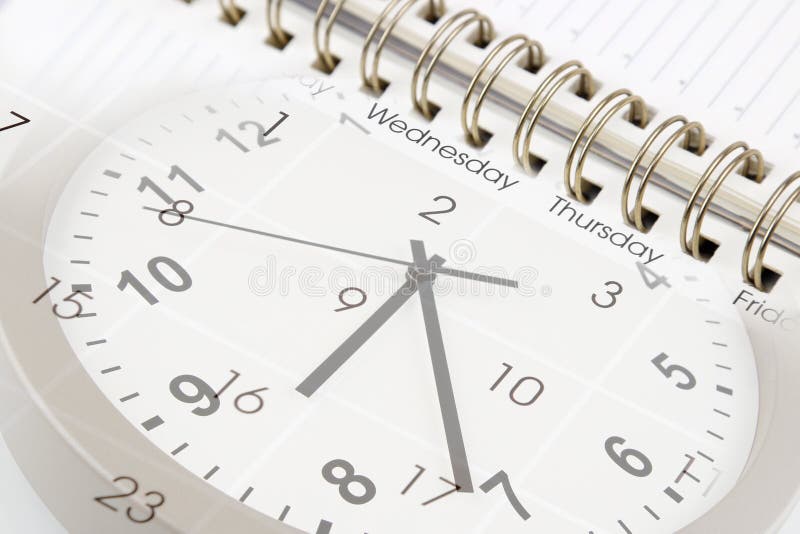 Clock and calendar stock photo. Image of management - 253921438